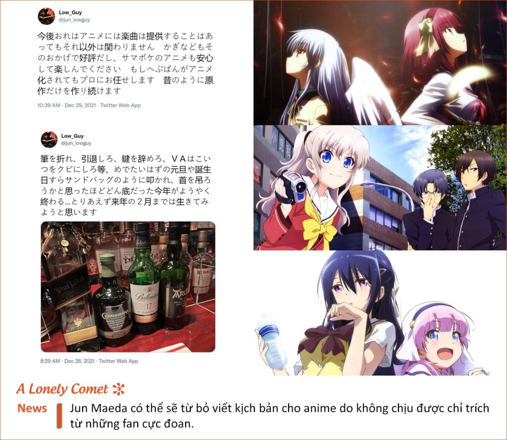 Jun Maeda có thể sẽ từ bỏ viết kịch bản cho anime vì không chịu được ...